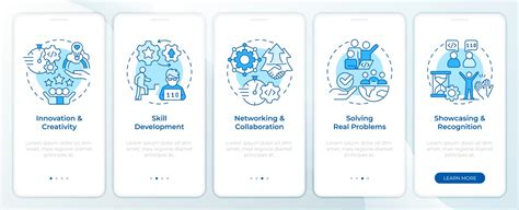 Hackathon Process Structure Blue Circle Royalty Free Vector