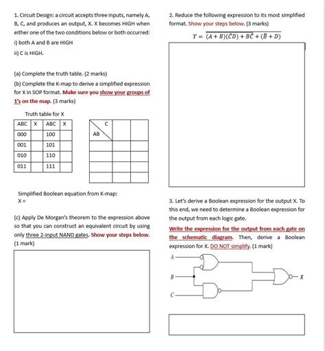 Solved 1 Circuit Design A Circuit Accepts Three Inputs