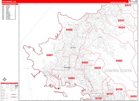 Richmond Ca Zip Code Map Cristy Claudetta