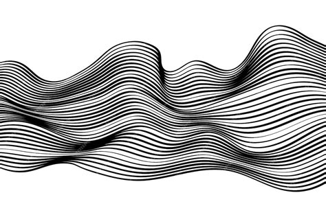 Premium Vector Black And White Abstract Wavy Lines Background