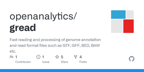 GitHub Openanalytics Gread Fast Reading And Processing Of Genome Annotation And Read Format