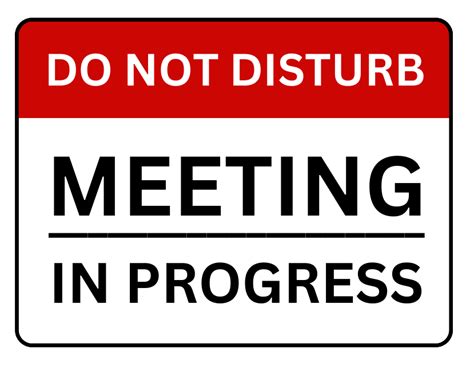 Do Not Disturb Meeting In Progress Download Printable Pdf Templateroller