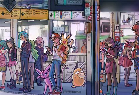 Pokemon Train Station By Paperised On Deviantart