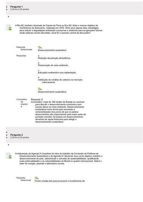 Documento sem título desenv sustentavel Pergunta em pontos A Rio também