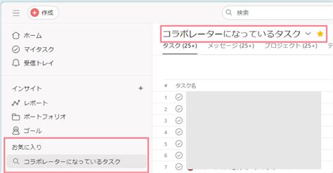 コラボレーターになっているタスクを確認する Ctcsp Asanaサポートセンター