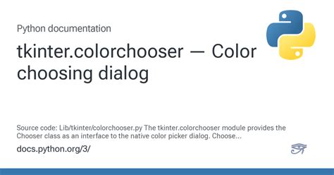 Lorchooser — Color Choosing Dialog — Python 3146 Documentation