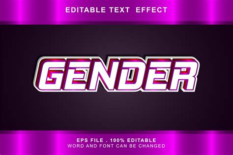 Gender Text Effect Editable Graphic By Riotama Creative Fabrica