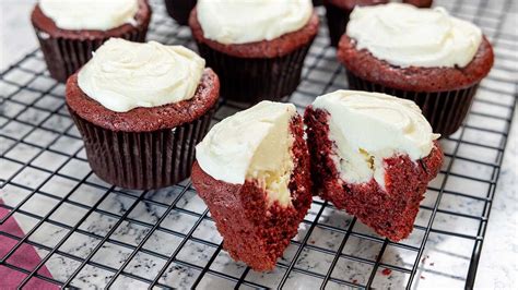 Cheesecake Filled Red Velvet Cupcakes Recipe Hersheyland