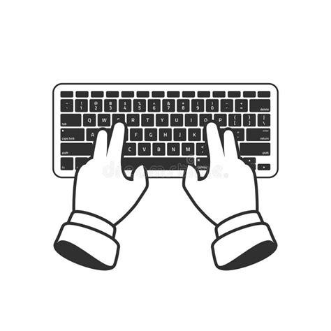 Hand Keyboard Typing Stock Vector Illustration Of Isolated 356177260