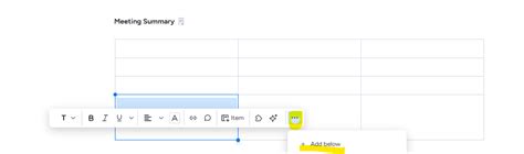 How Can I Add Additional Rows To A Mondaydoc Table Platform