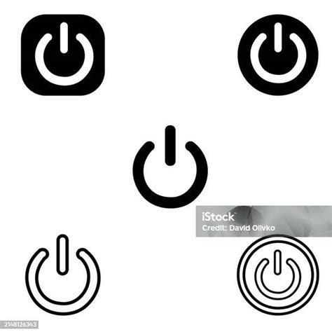 전원 버튼 켜기 끄기 아이콘 설정 전원 켜기 끄기 아이콘 설정 벡터 개체 그룹에 대한 스톡 벡터 아트 및 기타 이미지 개체