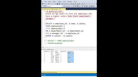Sql Interview Question 236 Sql Mysql Oracle Interview Shorts