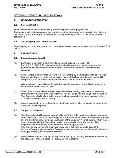 C2 Concrete Mix And Structural Specs Pdf Concrete Deformation