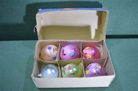 Купить Набор елочных украшений Шары Нежность Стекло Зеркальные В