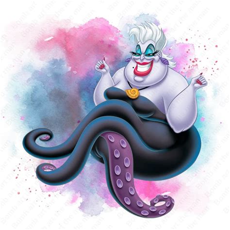 Villain Ursula Clipart Princess Ariel Png Sea Witch Png Watercolor