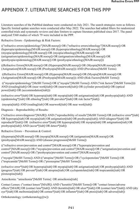 Refractive Errors Preferred Practice Pattern® Ophthalmology