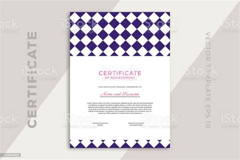 트렌디 한 디자인의 감사 수직 모형의 현대 인증서 창조적 인 기하학적 패턴으로 졸업 또는 과정 완료를위한 비즈니스 디플로마 템플릿 간단한 벡터 배경 Eps 10 감사장에