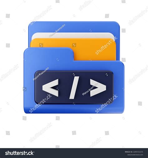 3d 폴더 아이콘 코딩 및 프로그래밍 스톡 일러스트 2245712171 Shutterstock