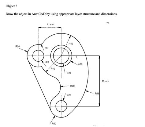 Solved Object Draw The Object In AutoCAD By Using Chegg