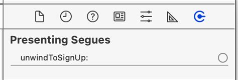 Ios Why Isnt Right Click Drag Connecting To Exit Button On Unwind