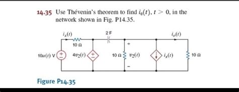 Solved 14 35 ﻿use Thévenins Theorem To Find I0 T T 0 ﻿in