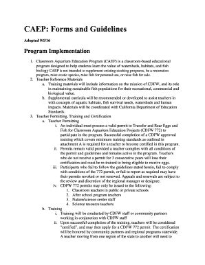 Fillable Online CAEP Forms And Guidelines Fax Email Print PdfFiller