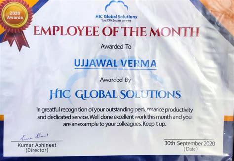 ujjawal verma on linkedin employeeofthemonth september2020