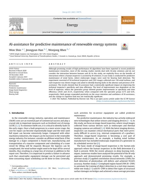 Ai Assistance For Predictive Maintenance 2021 Pdf Artificial