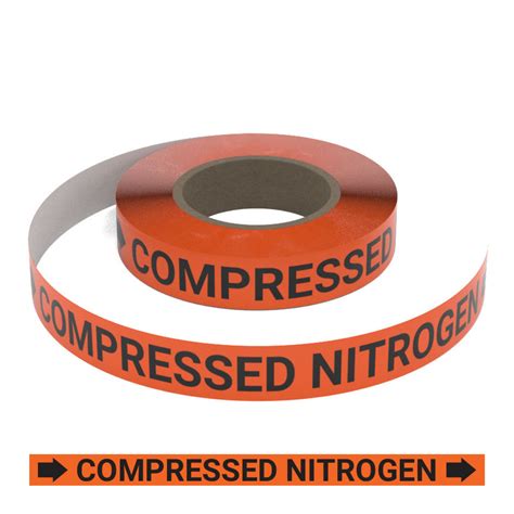 Compressed Nitrogen Smart Stripe Inline Pipe Marking Roll Creative Safety Supply