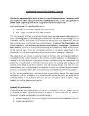 Understanding Network Protocols NAT DHCP ICMP Build And Course Hero