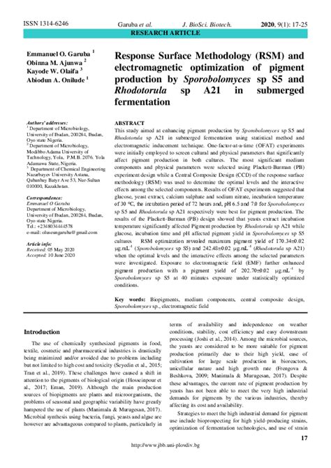 Pdf Response Surface Methodology Rsm And Electromagnetic