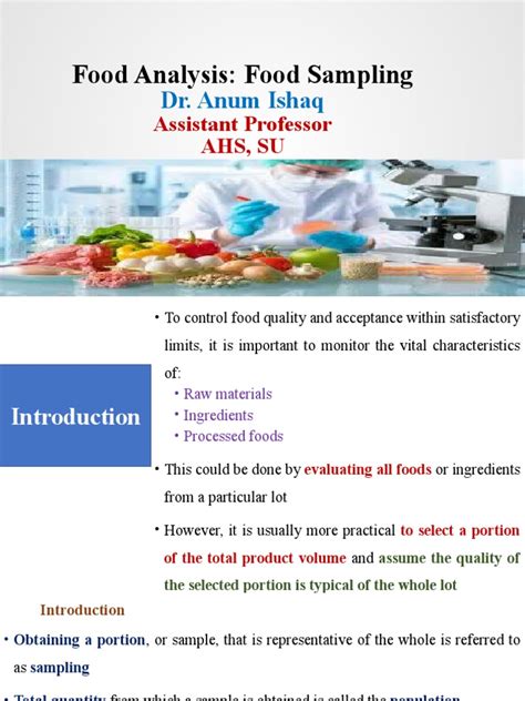 Food Analysis Food Sampling Dr Anum Ishaq Pdf Sampling