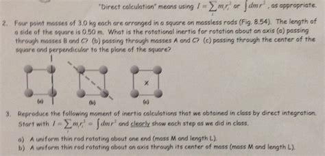 Rotational Inertia Chegg Com