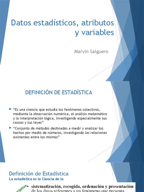 Atributos Variables Pdf Muestreo Estadísticas Estadísticas