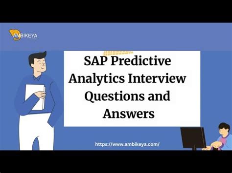 Sap Predictive Analytics Interview Questions And Answers Best Sap