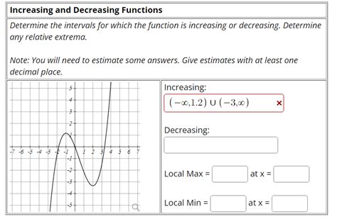 Solved Increasing And Decreasing FunctionsDetermine The Chegg