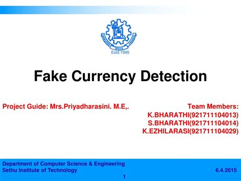 Ppt Fake Currency Detection Powerpoint Presentation Free Download Id9188741