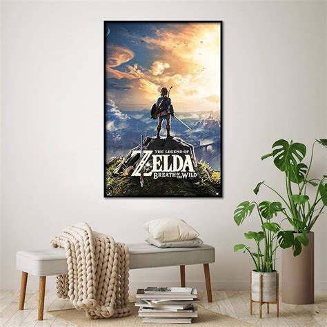 Poster Zelda 61x91 Cm Con Cornice Nera Poster The Legend Of Zelda