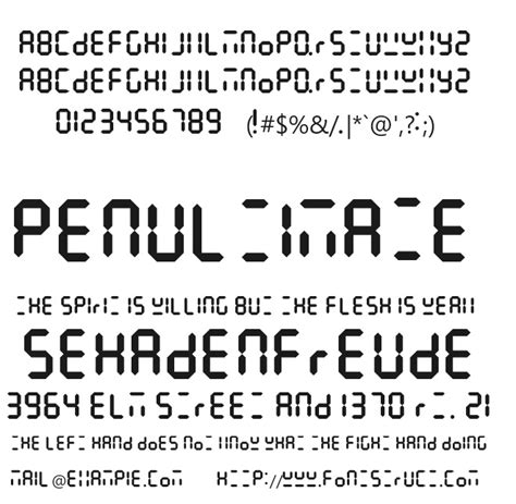 7 Segments Fontstruct