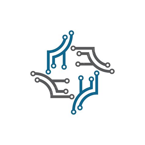 Circular Technology Circuit Icon Logo Line Creative Data Vector Line