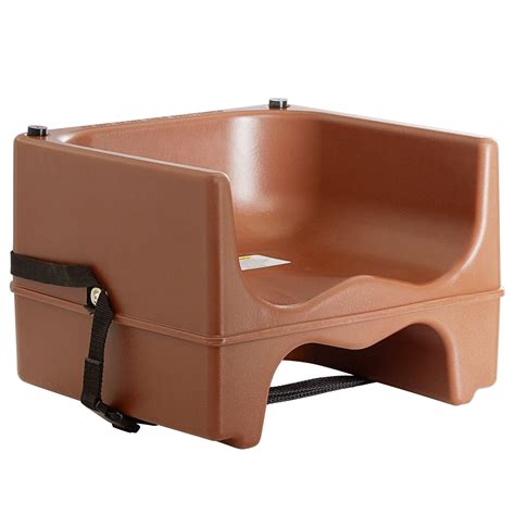 Lancaster Table And Seating Brown Dual Height Plastic Booster Seat With Strap