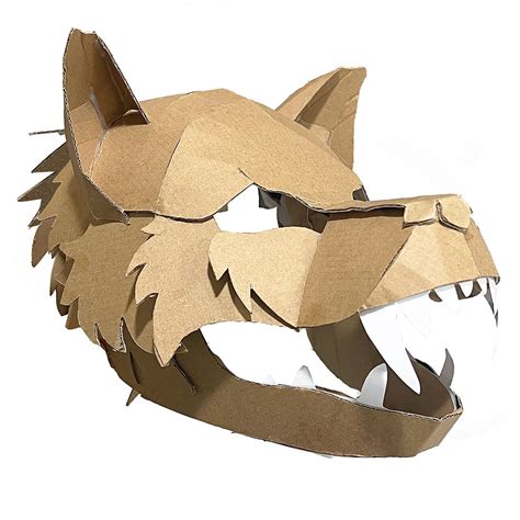 Diy Cardboard Wolf Mask