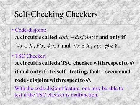 Ppt Self Checking Circuits Delay Insensitive Codes And Self Checking