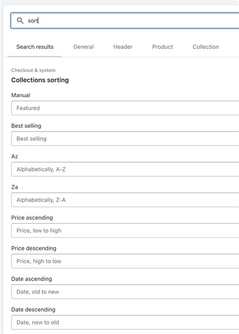 Products Sorting Shopify Themes