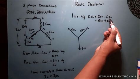 Three Phase Circuits Star Connection Phase Voltage Line Voltages
