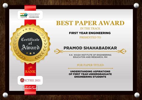 Pramod Shahabadkar On Linkedin Greetings From K K Wagh Ieer Nashik Paper Authored By Me