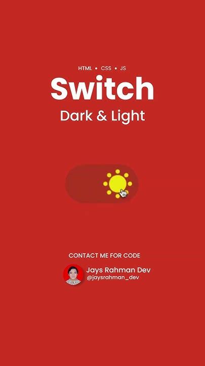 Switch Dark And Light Mode Moon And Sun With Html Css Js Hubungi