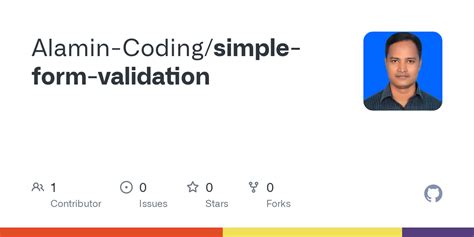 GitHub Alamin Coding Simple Form Validation