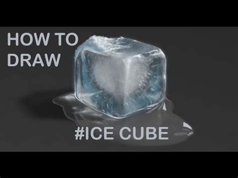 1 How To Draw Ice Cube 01 Digital Art YouTube Ice Cube Ice Drawing Ice Texture