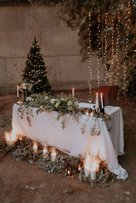 Boho Winter Wedding Head Table
